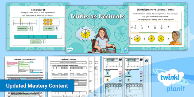 👉 Y3 Count in Tenths Planit Maths Tenths as Decimals Mastery