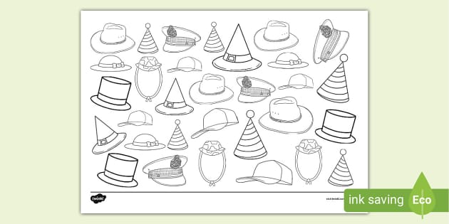 coloring pages for hats