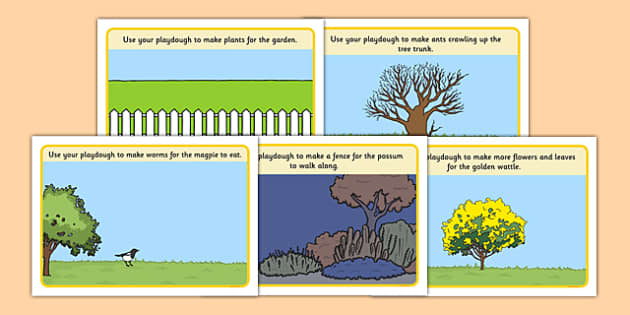 Backyard Habitat Playdough Mats (Hecho por educadores)