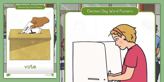 General Election Day Word Posters (Teacher-Made) - Twinkl