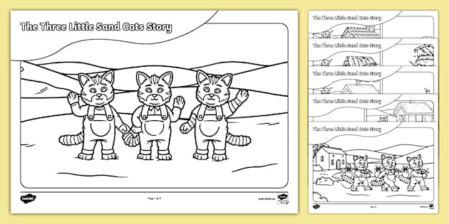 free three little kittens coloring pages