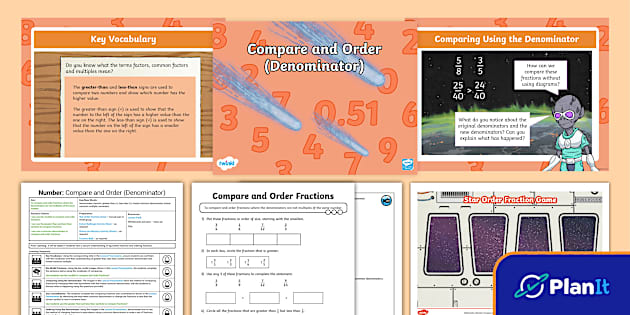 Yr 6 Number: Compare, Order and Represent Fractions Lesson 5
