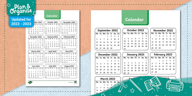Calendar Tabs Planner Insert | Twinkl Busy Bees - Twinkl