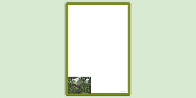 FREE! - Simple Blank Rainforest Page Border | Page Borders | Twinkl