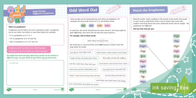 Odd Word Out Same Sound Different Graphemes Ages 5 6 odd-word-out-same-sound-different-graphemes-ages-5-6