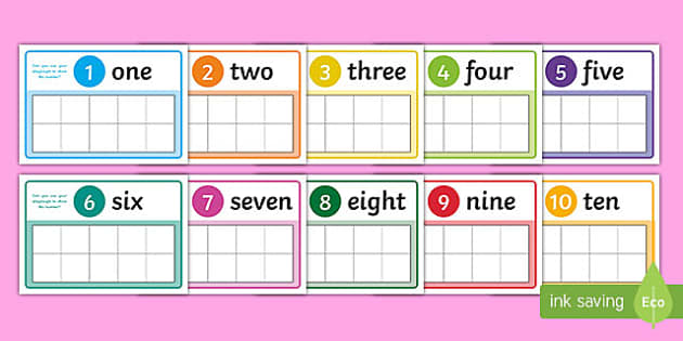 1 to 10 Ten-Frame Playdough Mat (teacher made) - Twinkl