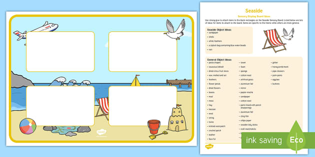 Seaside Sensory Board (teacher made) - Twinkl