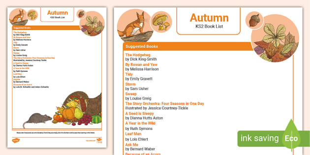 KS2 Autumn-Themed Book List (Lehrer gemacht) - Twinkl