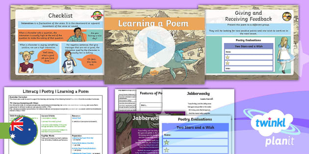 PlanIt English Year 5 Animals: Jabberwocky Poetry (3) Lesson Pack