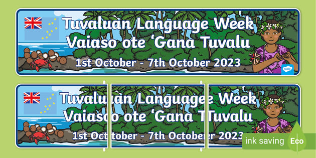 Tuvaluan Language Week Banner (Teacher-Made) - Twinkl