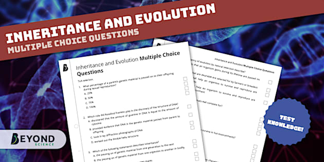 Inheritance and Evolution Multiple Choice Questions