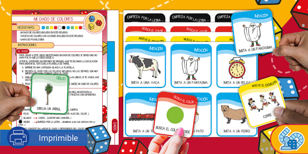 Juego: Mi dado de colores - Twinkl Board Games - Twinkl