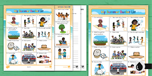 Summer in Canada: My Summer Bucket List (teacher made)