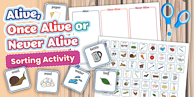 Alive Once Alive Never Alive Sorting Activity