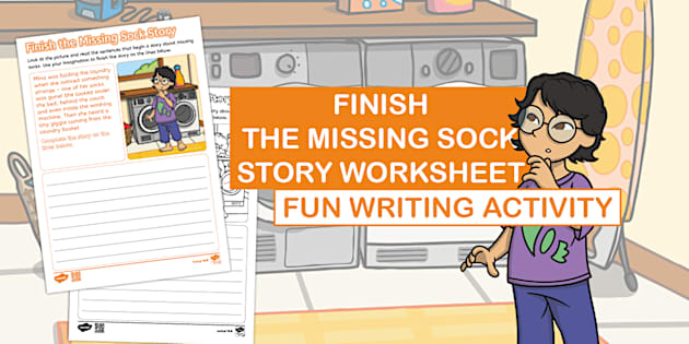 Finish the Missing Sock Story Worksheet
