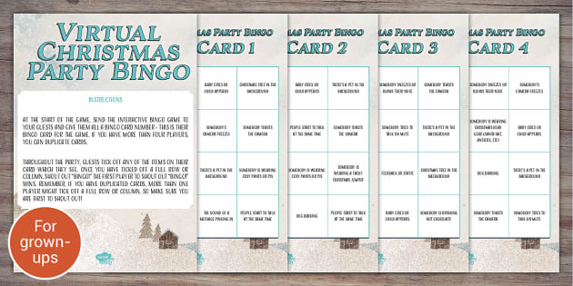 Virtual Christmas Party Bingo Game | Twinkl Party - Twinkl