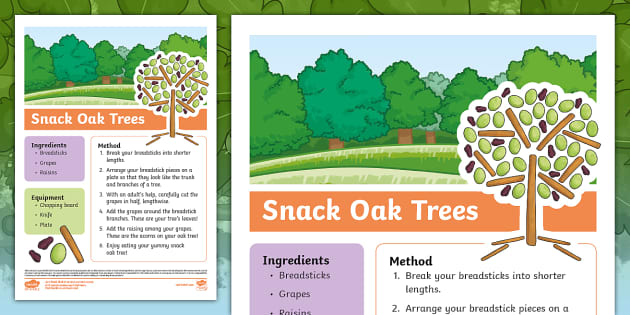 Snack Oak Trees Recipe (teacher made) - Twinkl