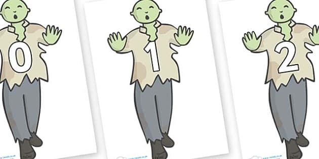FREE! - Numbers 0-100 on Zombies (teacher made) - Twinkl