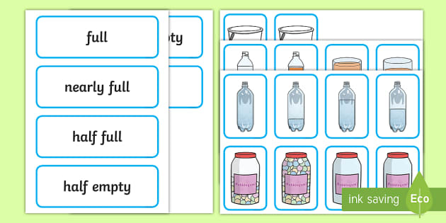 Capacity Matching Cards EYFS