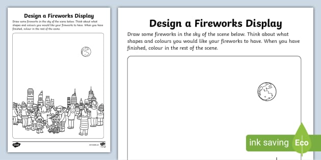 Design a Fireworks Display Activity, Fireworks Display
