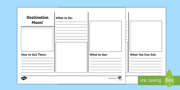 FREE National Science Week 2019 Moon Travel Brochure Template