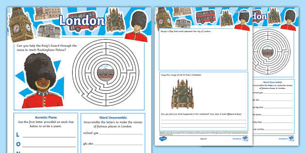 London Boredom Buster Worksheet - KS2 (teacher made)