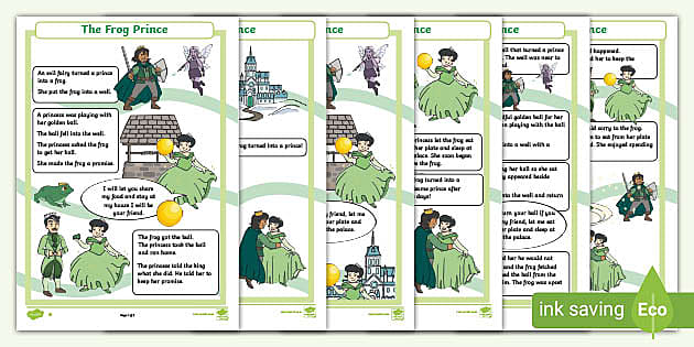 KS1 The Frog Prince Differentiated Reading Comprehension Activity