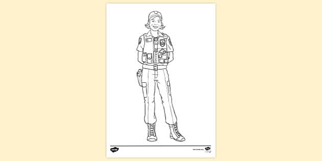 FREE! - Australian Police Officer Colouring Sheet | Colouring Sheets