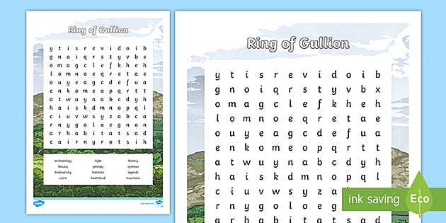 Ring of Gullion Word Search (teacher made) - Twinkl