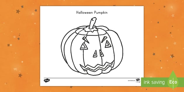 Jack-o'-Lantern Coloring Page | Printable Activity | Twinkl