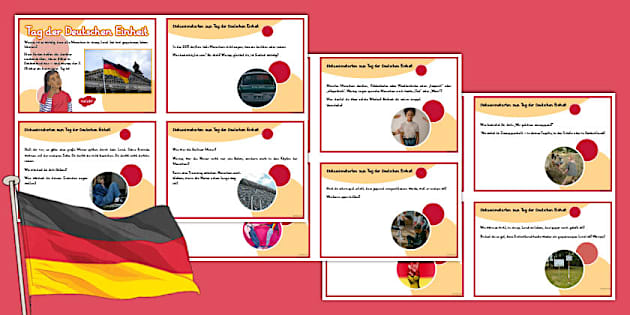 Diskussionskarten: Tag der Deutschen Einheit - Twinkl