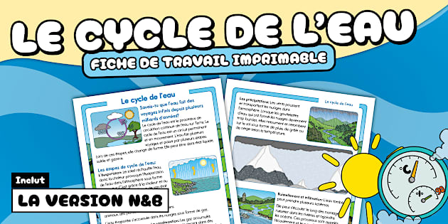 The Water Cycle Reading Comprehension French - Twinkl