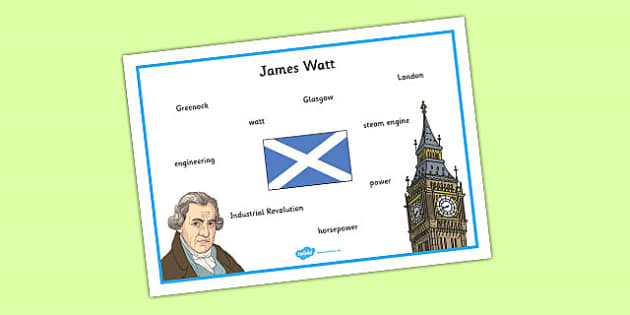 Scottish Significant Individuals James Watt Word Mats