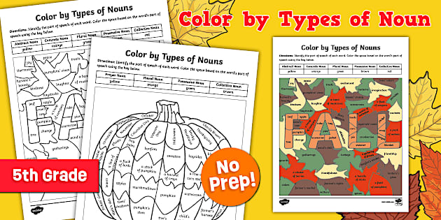 noun coloring sheet