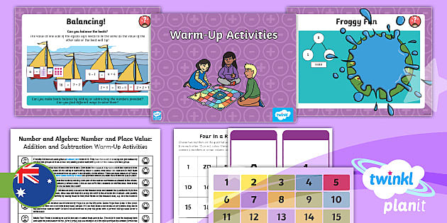 Year 2 Addition and Subtraction Warm-Up Activities Pack