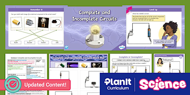 Science: Electricity: Complete Circuits Year 4 Lesson 3