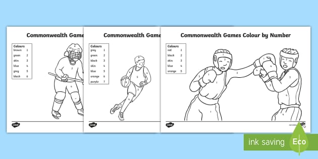 The Commonwealth Games Colour by Number (teacher made)