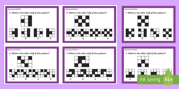 Symmetrical Pictures Challenge Cards (teacher made) - Twinkl