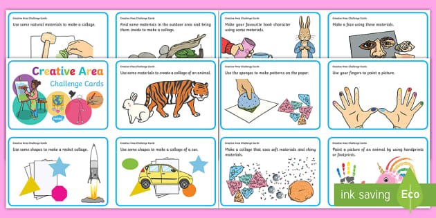 Creative Area Continuous Provision Challenge Cards | Twinkl