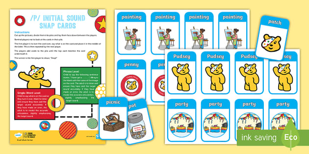 * NEW * /P/ Initial Sound Snap Cards - Pudsey, Listening