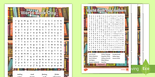 World Book Day - Word Searches (teacher made)