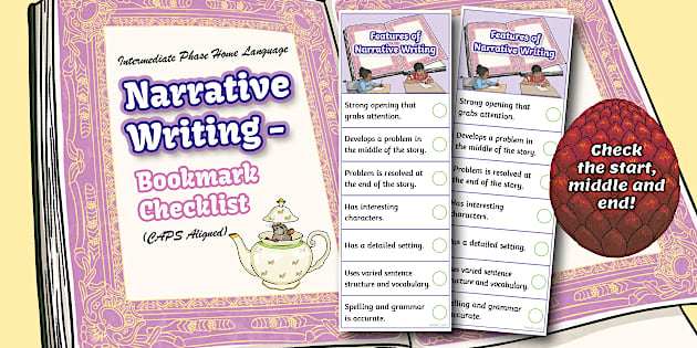 Home Language - Narrative Writing Bookmark Checklist