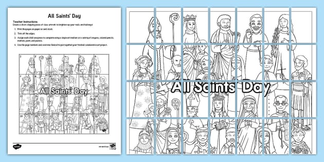 All Saints' Day Collaborative Art Pack | Saints | Twinkl USA
