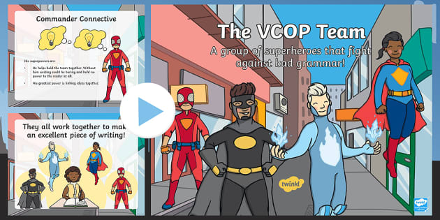 VCOP Superheroes PowerPoint (teacher made) - Twinkl
