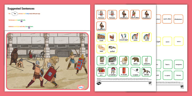 Colourful Semantics Romans Picture Scene (Teacher-Made)