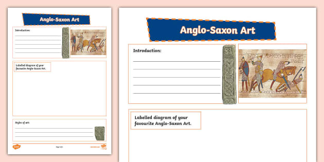 Anglo-Saxon Art Non-Chronological Report Template - Twinkl