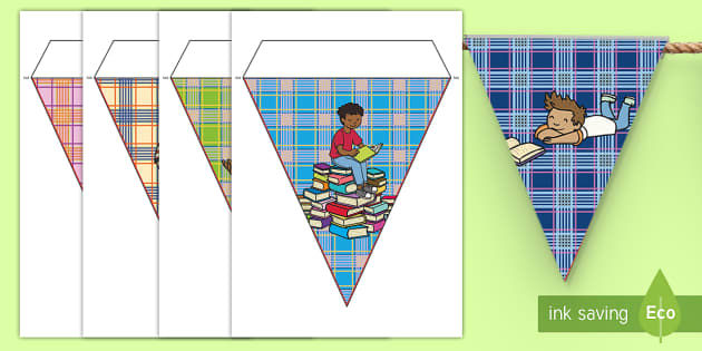 Scottish Reading Library Display Bunting (teacher made)