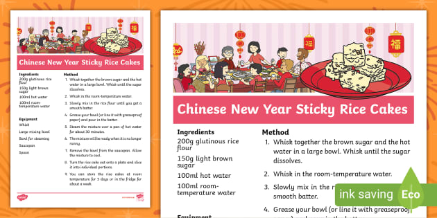 Chinese New Year Rice Cake Recipe | Twinkl Originals