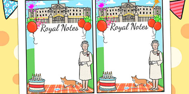 Queen's Birthday Editable Notes To Teacher