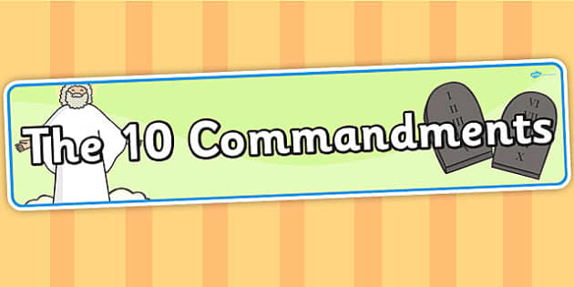 The 10 Commandments Display Banner
